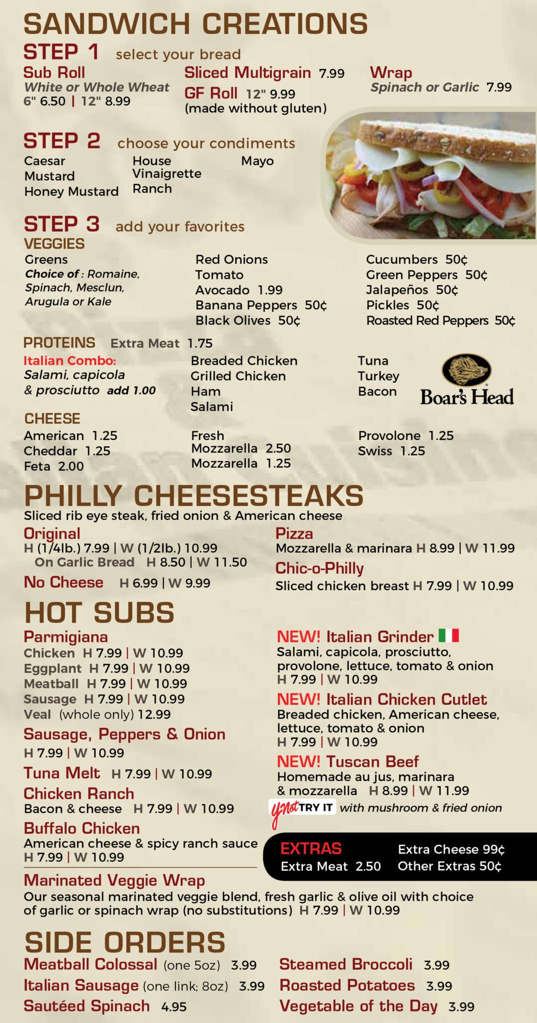 Full Italian Restaurant Pizza Menu | Ynot Pizza & Italian Cuisine